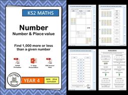 Year 4 – Find 1,000 more or less than a given number – Place Value week ...