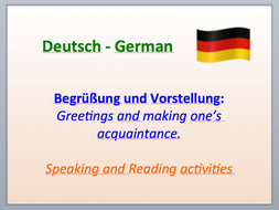 Introduction and Greetings in German | Teaching Resources