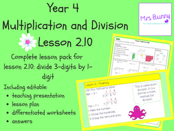 10. Multiplication and Division (2): divide 3-digits by 1-digit lesson ...