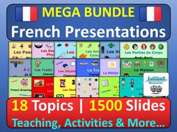 French Lessons Presentations BUNDLE | Teaching Resources