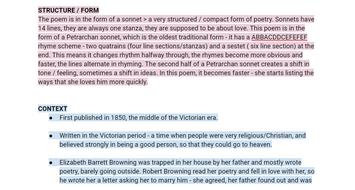 Elizabeth Barrett Browning 'Sonnet 43' - Poem Analysis | Teaching Resources