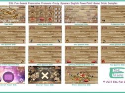 Possessive Pronouns Crazy Squares Interactive English PowerPoint Game ...