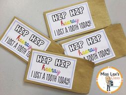 Lost Tooth Envelope Labels | Teaching Resources