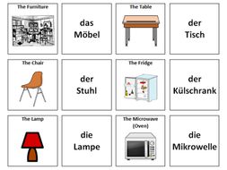 Furniture German Vocabulary Card Sort Teaching Resources