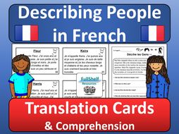 Describing People in French Activities | Teaching Resources