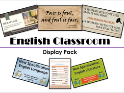 English Classroom Display Pack by PateResources | Teaching Resources