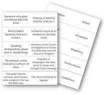 RE GCSE Christianity key term Flash Cards | Teaching Resources