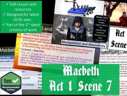 Act 1 Scene 7 Macbeth GCSE English Literature 9-1 | Teaching Resources