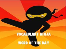 Vocabulary Ninja (Word of the Day and Display) | Teaching Resources