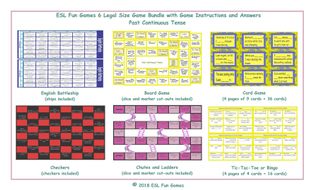 Past Continuous Tense 6 English Legal Text Game Bundle | Teaching Resources