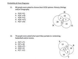 Venn Diagrams: Drawing, Notation & Probability | Teaching Resources