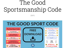The Good Sportsmanship Code Poster | Teaching Resources