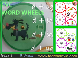 CVC Word Wheels | Teaching Resources