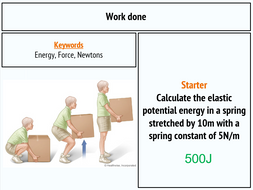 Work done AQA Physics new GCSE | Teaching Resources
