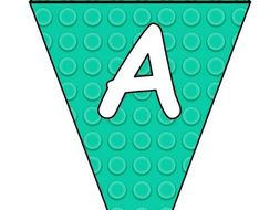 Printable bunting display bulletin letters numbers: Building Blocks ...