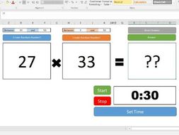 Random multiplication sum generator for 2 numbers | Teaching Resources