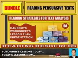 READING PERSUASIVE TEXTS BUNDLE | Teaching Resources