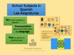 School Subjects in Spanish - Las Asignaturas | Teaching Resources
