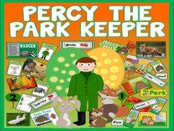 PERCY THE PARK KEEPER STORY TEACHING RESOURCES EYFS KS1 ENGLISH AUTUMN ...
