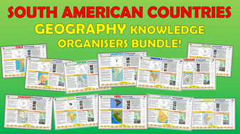 South American Countries KS2 Geography Knowledge Organisers Bundle ...