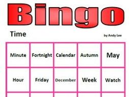 Time Bingo (Days, Months etc.) | Teaching Resources