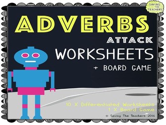 Adverb Worksheets, Activities, and Game Bundle | Teaching Resources