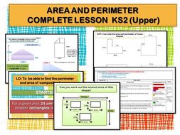 AREA AND PERIMETER COMPLETE LESSON - UPPER KS2 | Teaching Resources