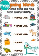 Phonics rhyming words | Teaching Resources