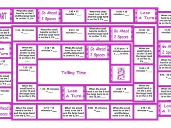 Telling Time 6 English Text Game Bundle | Teaching Resources