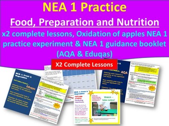 Year 9, 10, 11 Food - NEA 1 & 2, 26 Complete Lessons, Tracker ...