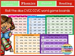 Reception/Year 1 - Roll the dice CVCC CCVC word mats | Teaching Resources