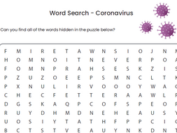 Coronavirus Word Search Activity | Teaching Resources