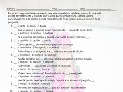 Friendship Activities Spelling Challenge Spanish Worksheet | Teaching ...