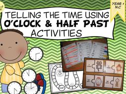 Telling the Time - O'clock and Half Past Activities | Teaching Resources