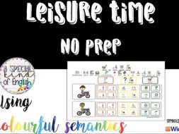 No Prep - leisure time activities using colourful semantics | Teaching ...