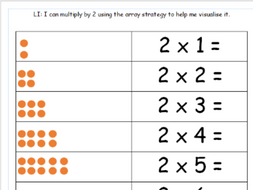 2 and 4 Times Tables Array Worksheet | Teaching Resources