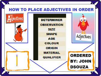 ADJECTIVES TO DESCRIBE: BUNDLE by john421969 - Teaching Resources - Tes