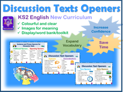 Discussion Text Sentence Openers | Teaching Resources