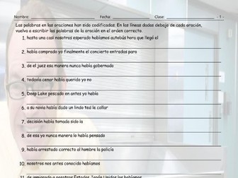 Past Perfect Tense Spanish 4 Worksheet-2 Game-1 Exam Bundle | Teaching ...