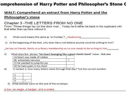 Y5 Harry Potter and the Philosopher's Stone Comprehension - guided ...