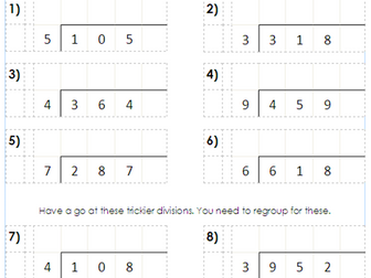 Year 5 / 6 Multiplication and Division differentiated worksheets (6 ...