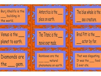 Superlative Adjectives 6 English Legal Text Game Bundle | Teaching ...