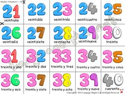 Spanish Numbers 0 to 40 | Teaching Resources