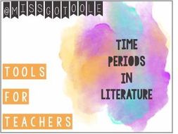 Literature Timeline/ Literary Time Periods | Teaching Resources