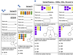 White Rose Maths - Year 4 - Place Value - 1000s, 100s, 10s, 1s (Varied ...