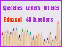 Transactional Writing Edexcel Exam Questions | Teaching Resources