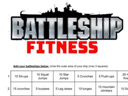PE - Battleship Fitness Game | Teaching Resources