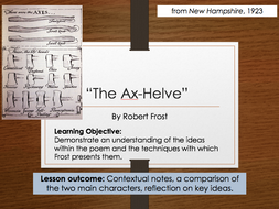Robert Frost - The Ax-Helve | Teaching Resources