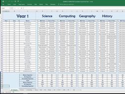 Whole School Foundation Subject Tracking Spreadsheets - Easy, Quick ...