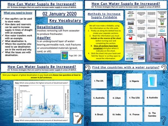 AQA GCSE Geography: Water Management Bundle | Teaching Resources